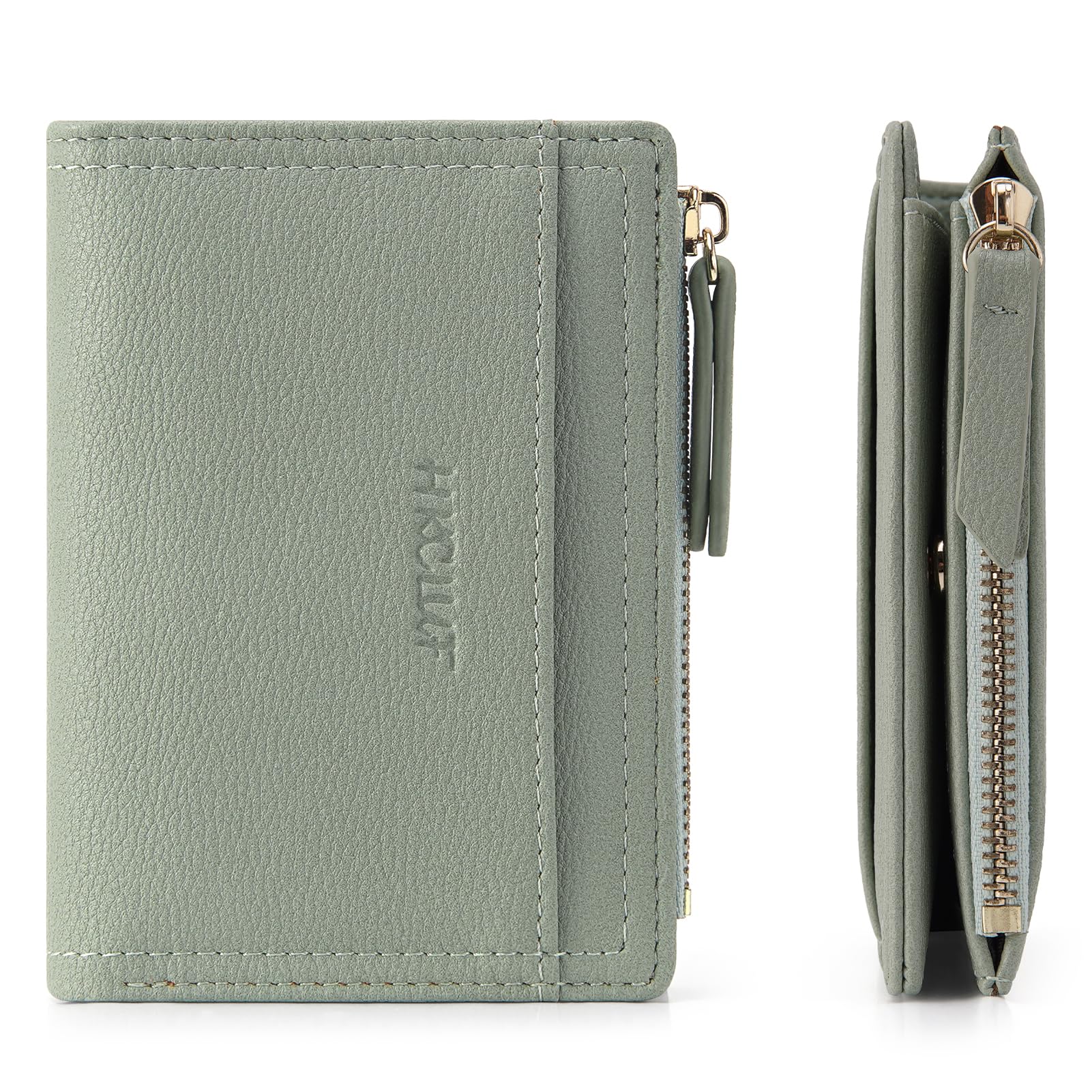 Amazon.com: HKCLUF Wallet Women-Vegan Leather Bifold Compact Small ...