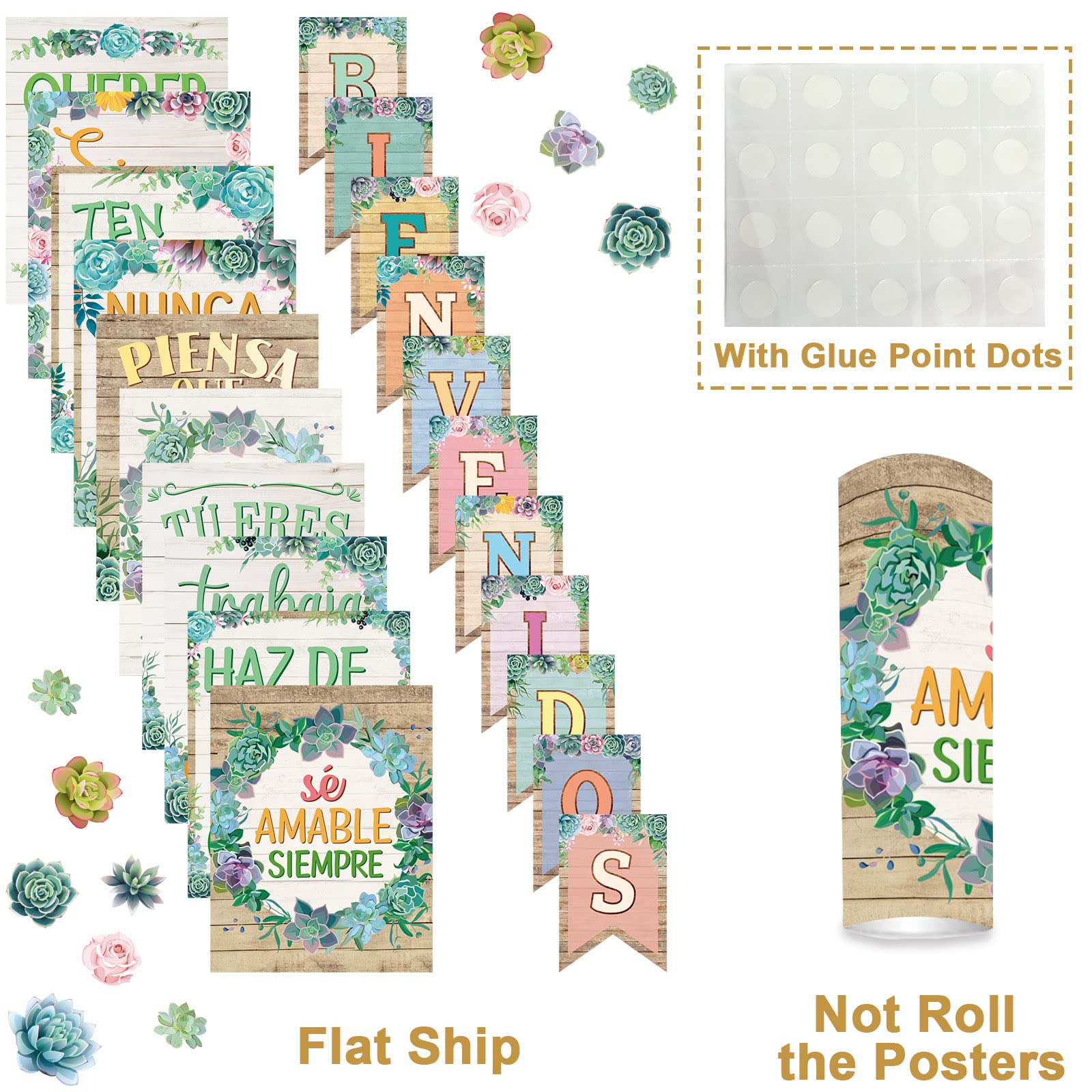 Snapklik.com : 21 Pieces Bienvenidos Inspirational Spanish Posters ...