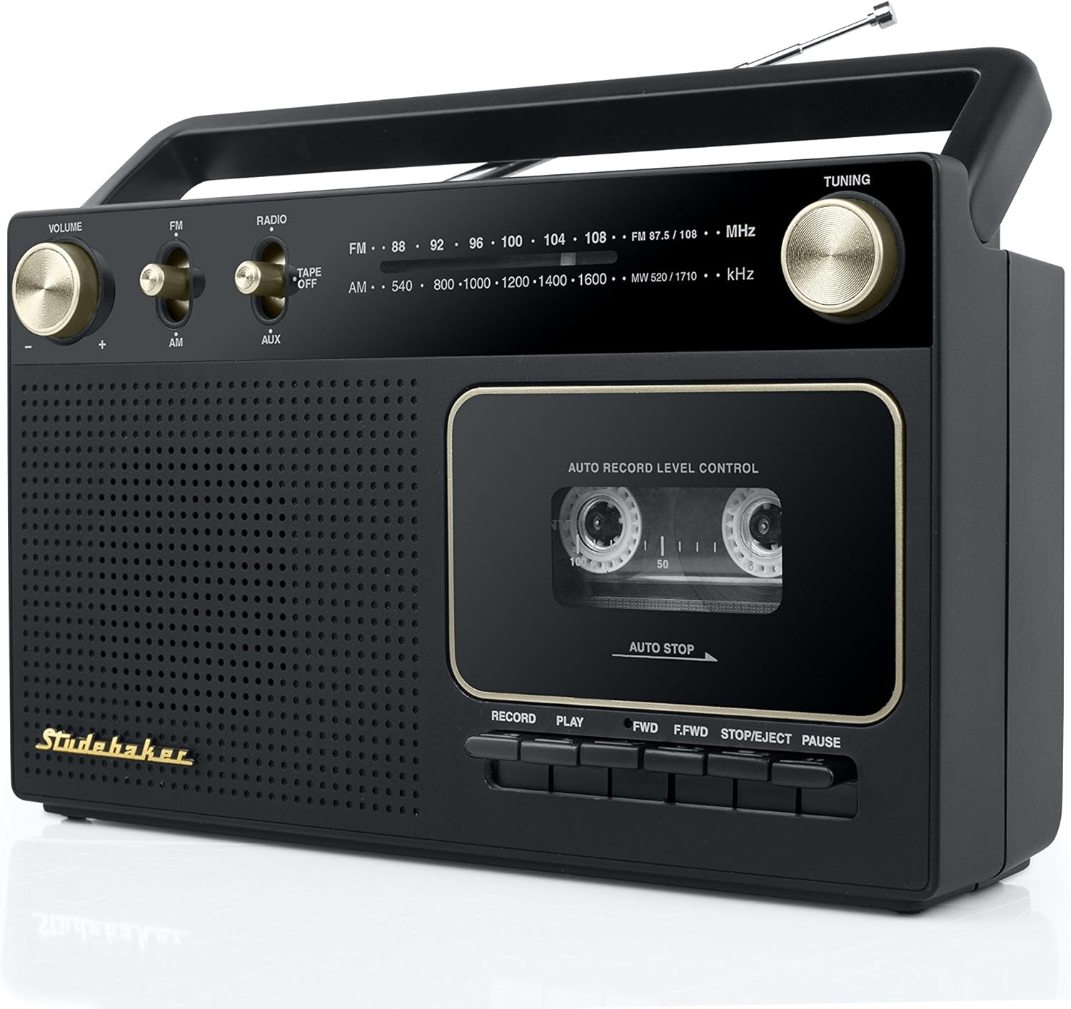 Amazon.com: Studebaker Portable Retro Home Audio Stereo AM/FM Radio ...