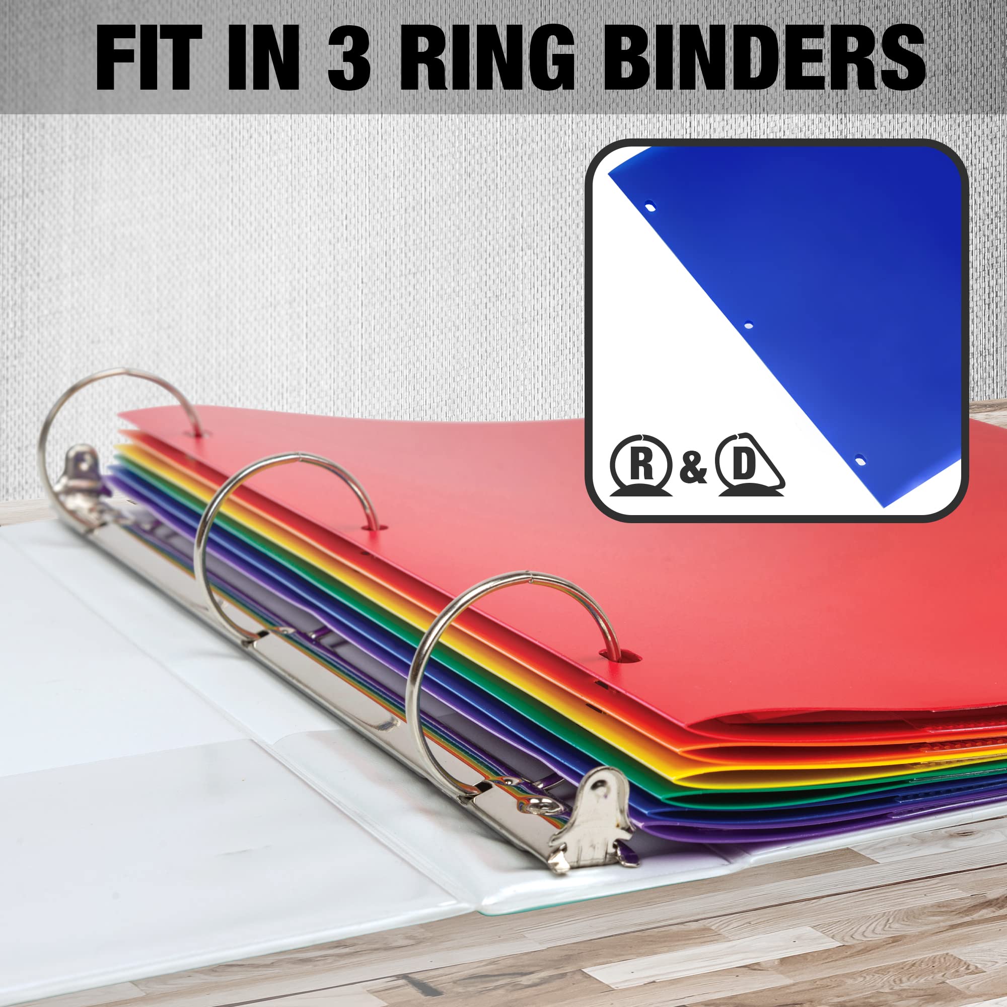 Snapklik.com : Samsill Durable Plastic Folders 3 Hole Punch