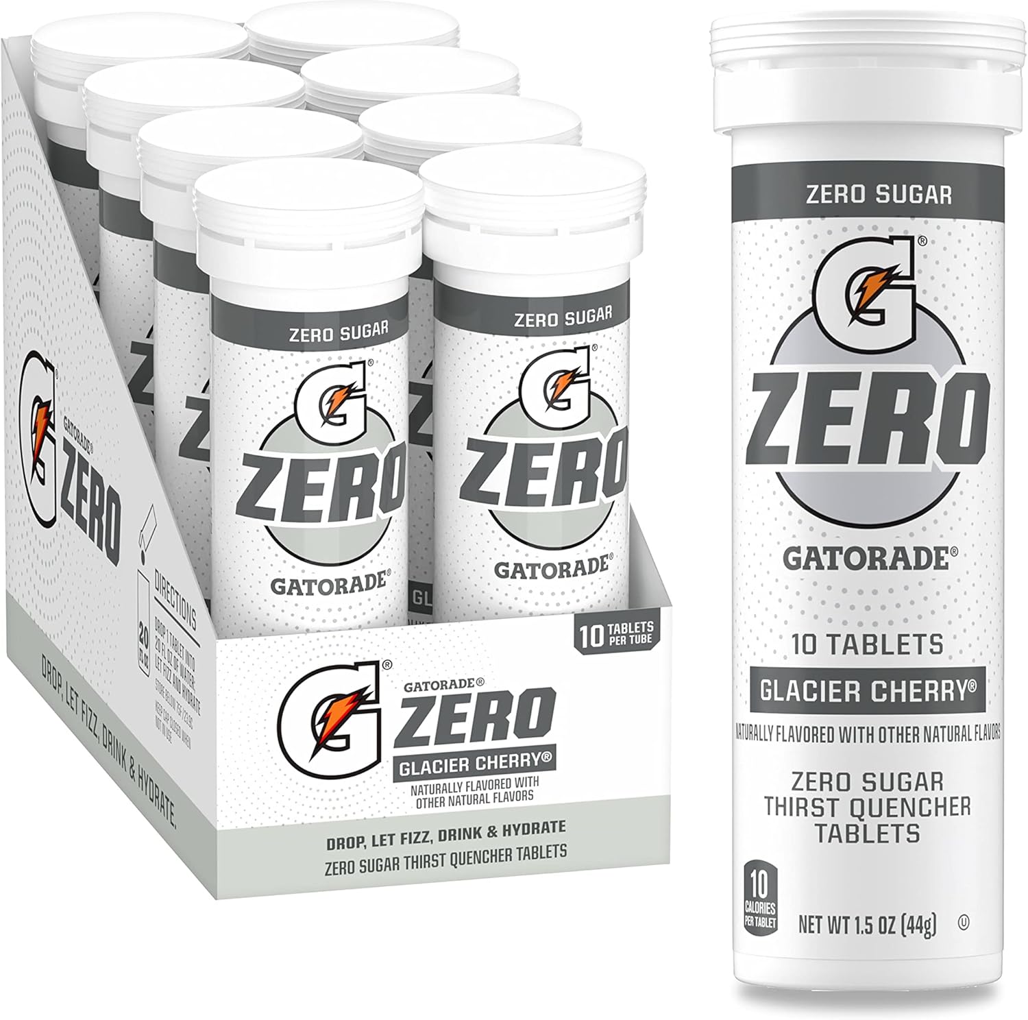 Gatorade Zero Tablets, Glacier Cherry 8 count (Pack of 10) : Amazon.ca ...
