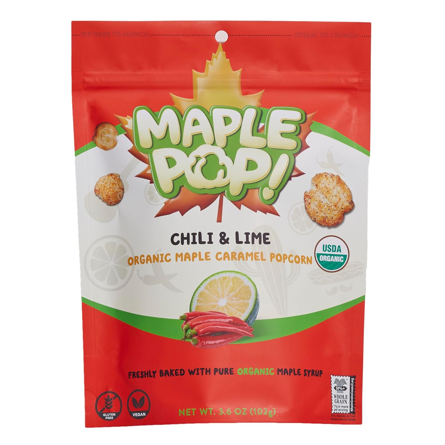 Amazon.com: Maple Pop!-Organic Gourmet Popcorn | Oven-Baked | Gluten-Free | Air-Popped | Vegan ...