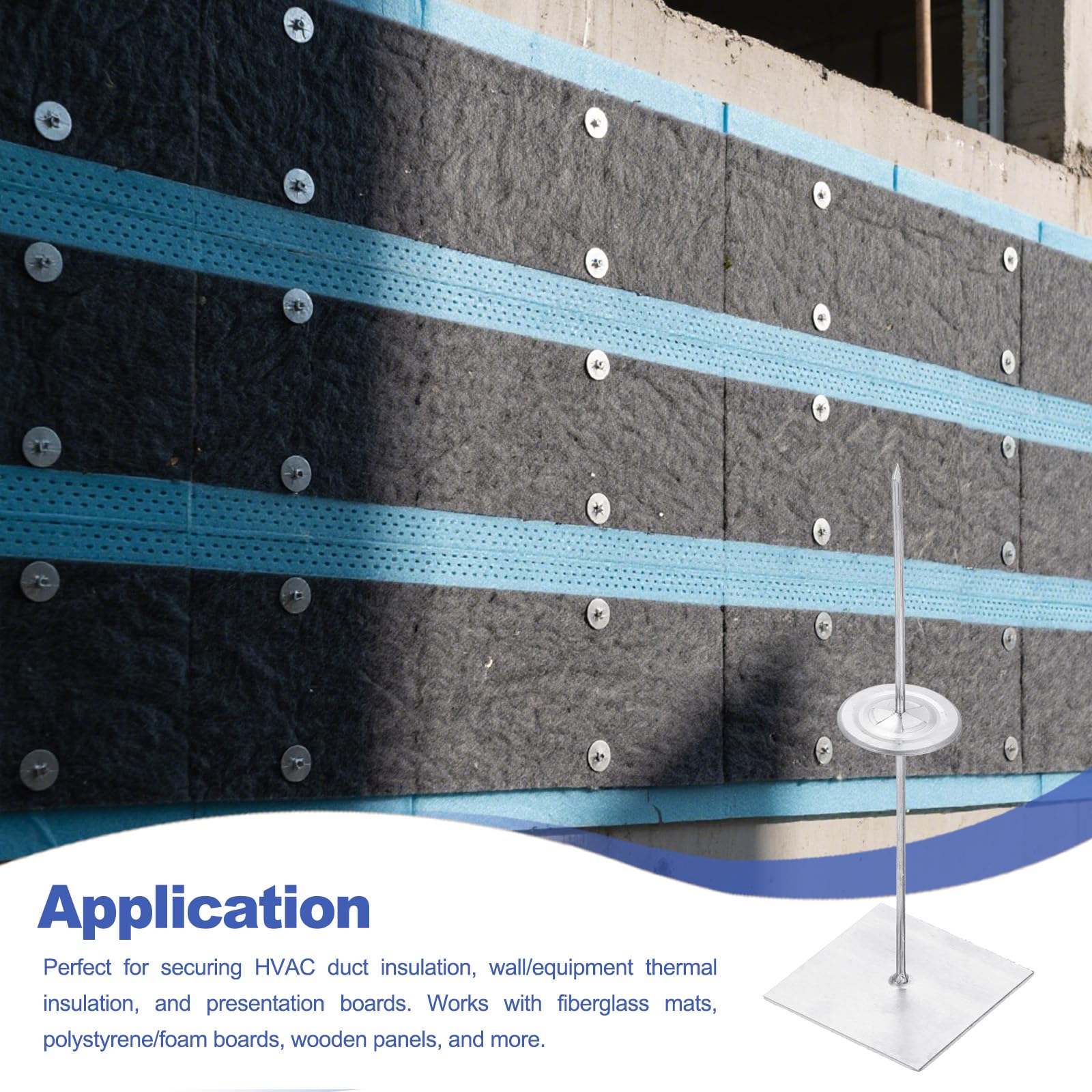 Snapklik.com : HiPicco 70mm Self Stick Insulation Pins, 30 Sets 1.5 ...