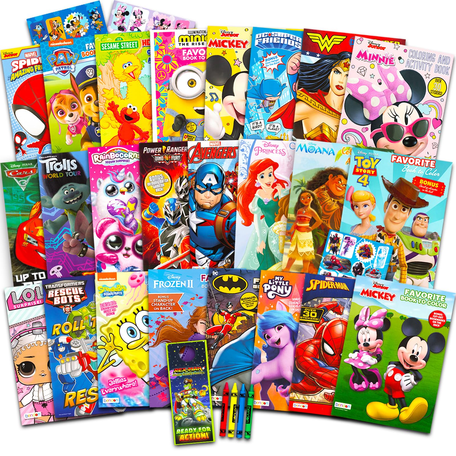 24 Bulk Coloring Books for Toddlers Ages 2-4 - Assorted 24 Licensed ...