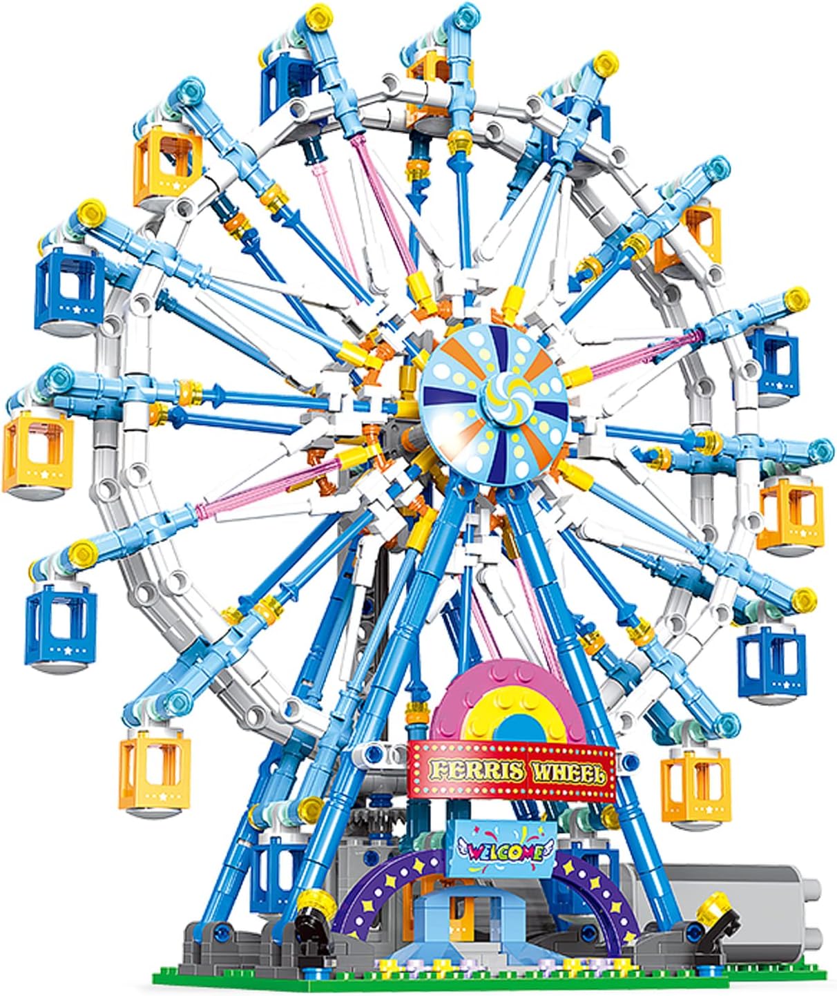 Amazon.com: 2023 New Rotating Ferris Wheel Building Blocks Set Toy with ...