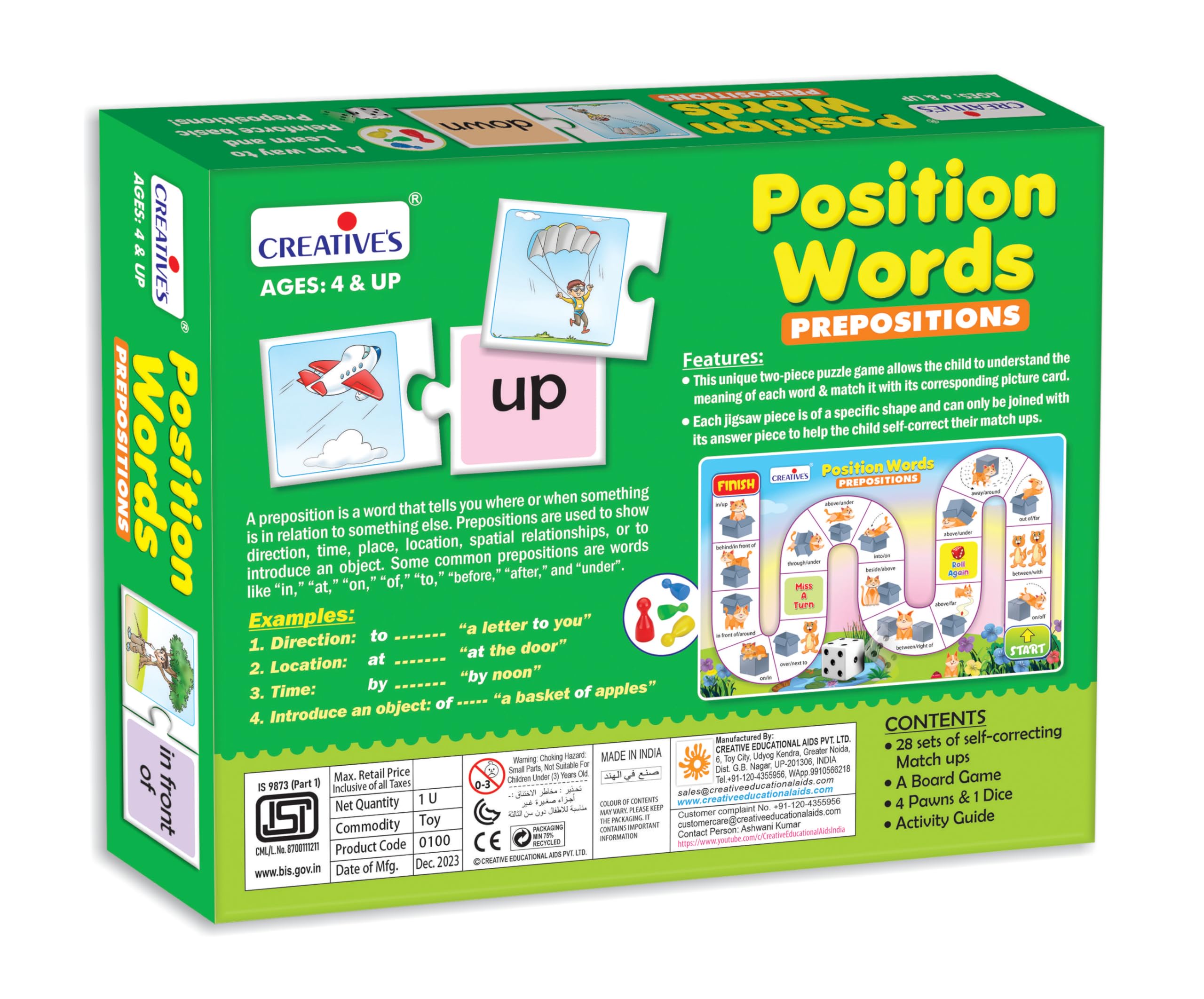 Preposition Fun Games Prepositions And Game Cards Sets Kids Club