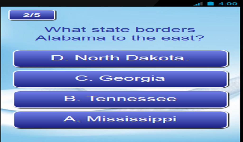 State of Alabama Trivia Quiz - App on the Amazon Appstore