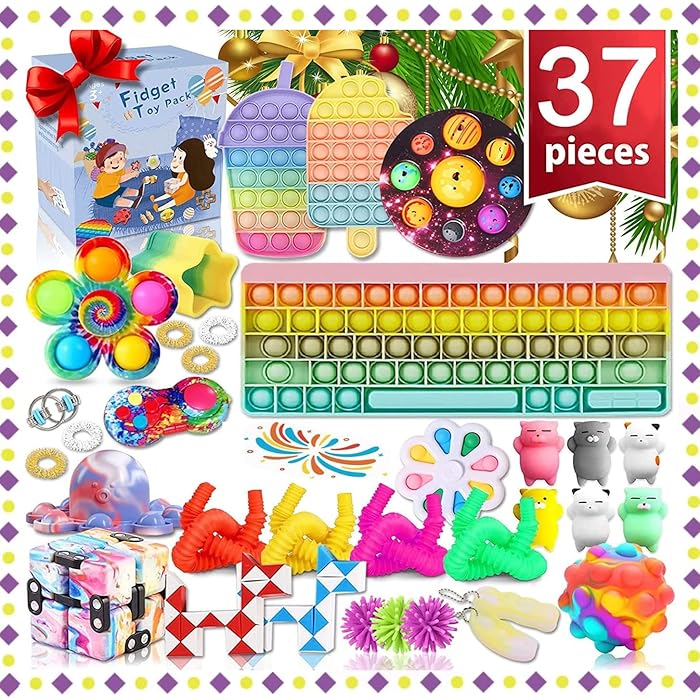 Buy Keyboard Fidget Toys Packs Fidget Toy Set, TIK Tok Pop Sensory ...