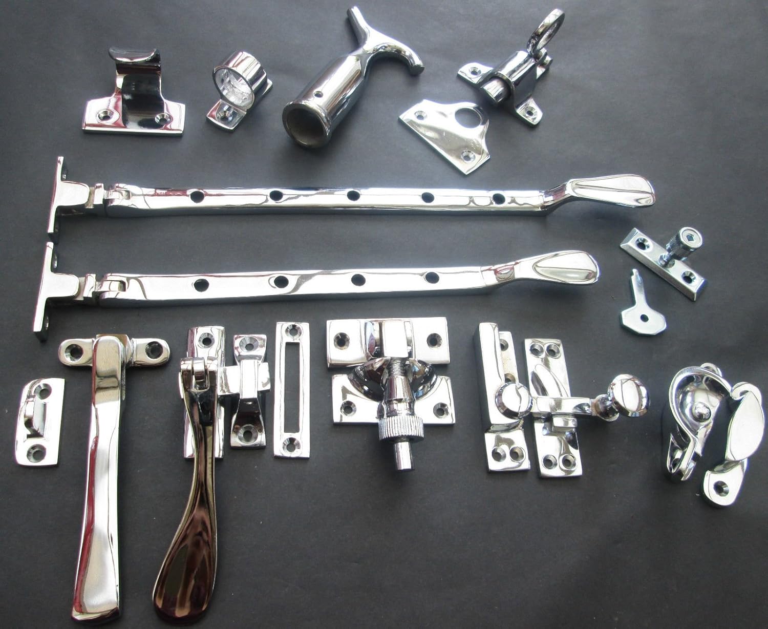 IRONMONGERY WORLD® Victorian Polished Chrome Solid Brass Vintage Old ...