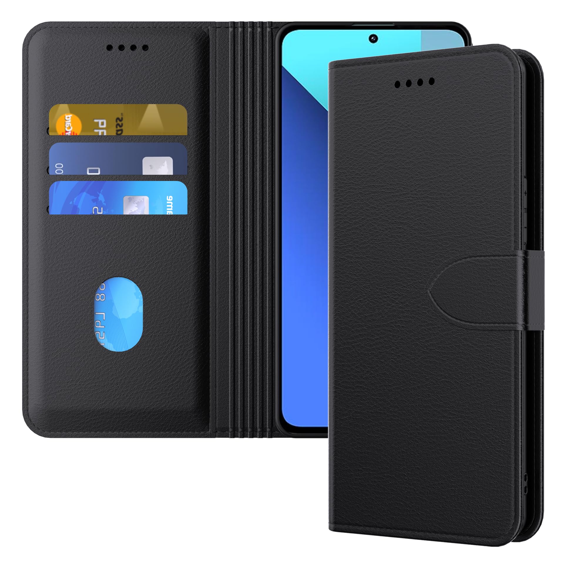 Aiziki For Xiaomi Redmi Note 13 4G Case Wallet Premium Leather Flip ...