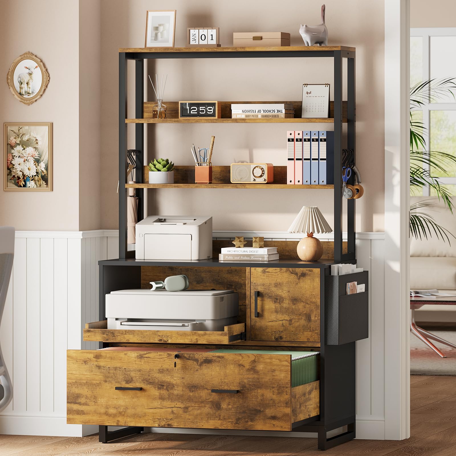 Amazon.com: SEDETA File Cabinet with Lock and Sliding Open Storage ...