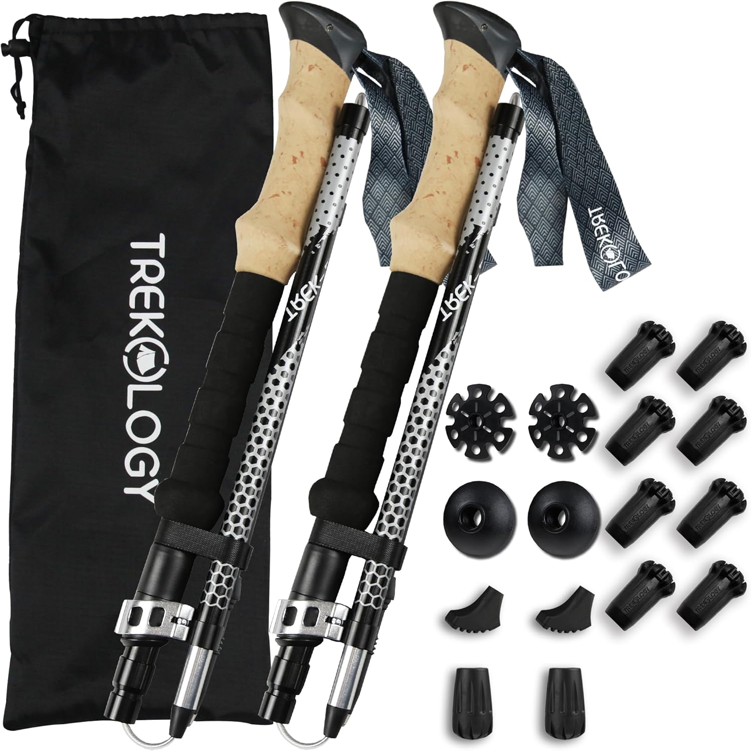 Amazon.com : TREKOLOGY Trek-Z Collapsible Hiking & Trekking Poles ...