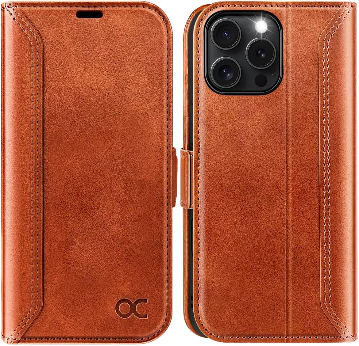 Amazon.com: OCASE Compatible with iPhone 16 Pro Wallet Case, PU Leather Flip Folio Case with ...
