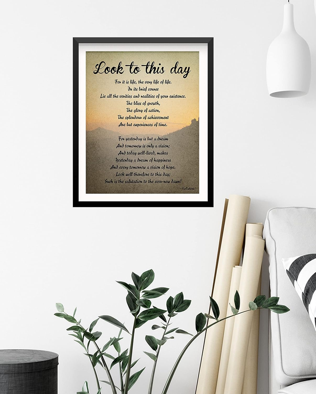 Buy Look To This Day Kalidasa Poem Wall Art 11 x 14 Unframed Print ...