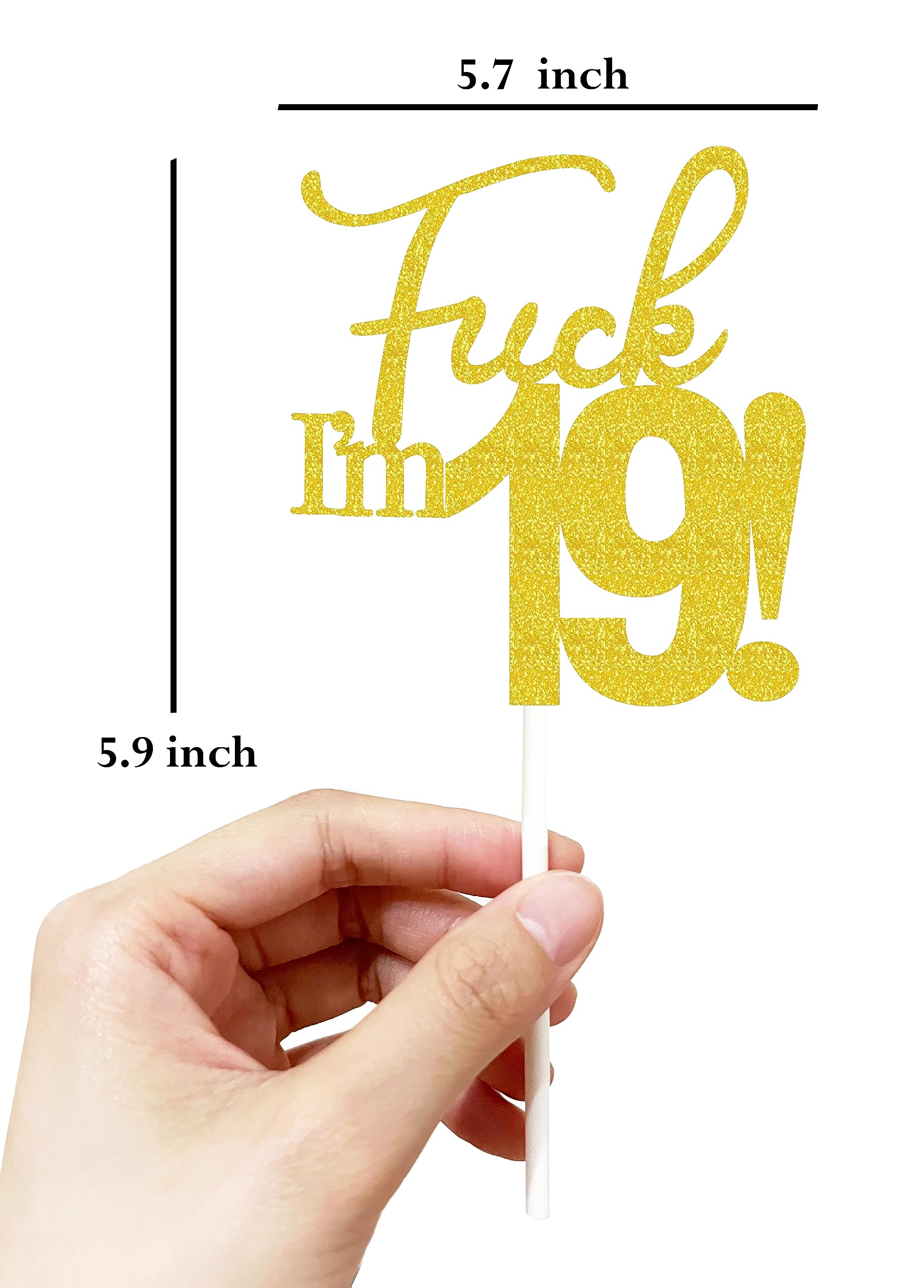 Snapklik.com : Birthday Gold Cake Toppers For Women, 19 Cake Topper ...