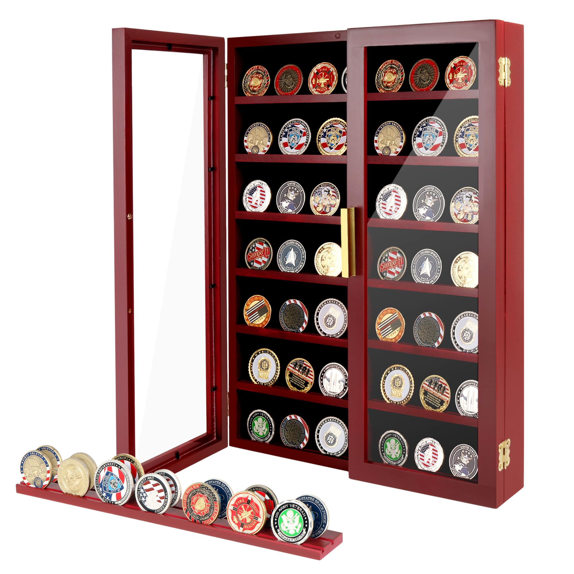 Snapklik.com : 14 X 19 Challenge Coin Display Case Holder, 7 Tiers ...