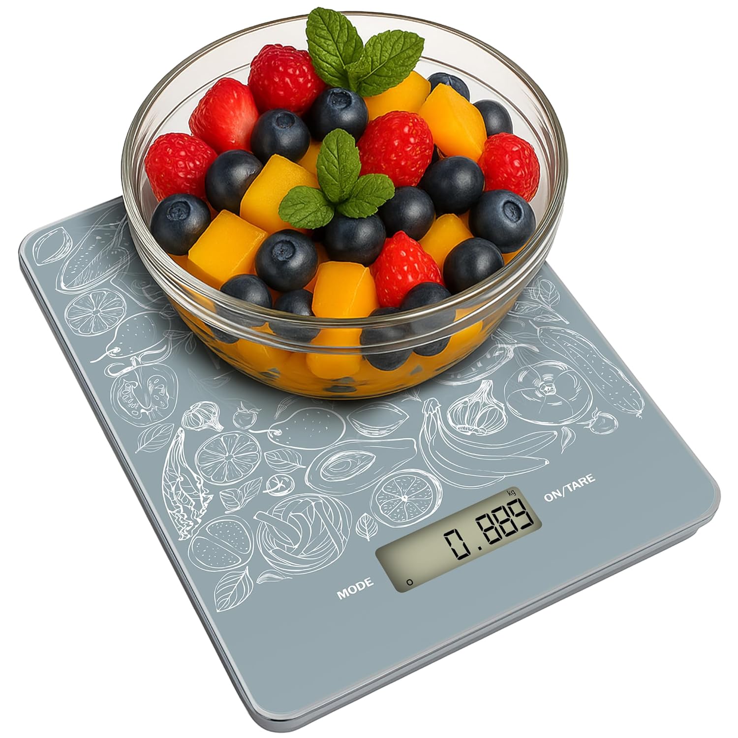 HOMEBASIC Digital Kitchen Weighing Scale 1g-5kg (5 Unit Modes~0.1g ...