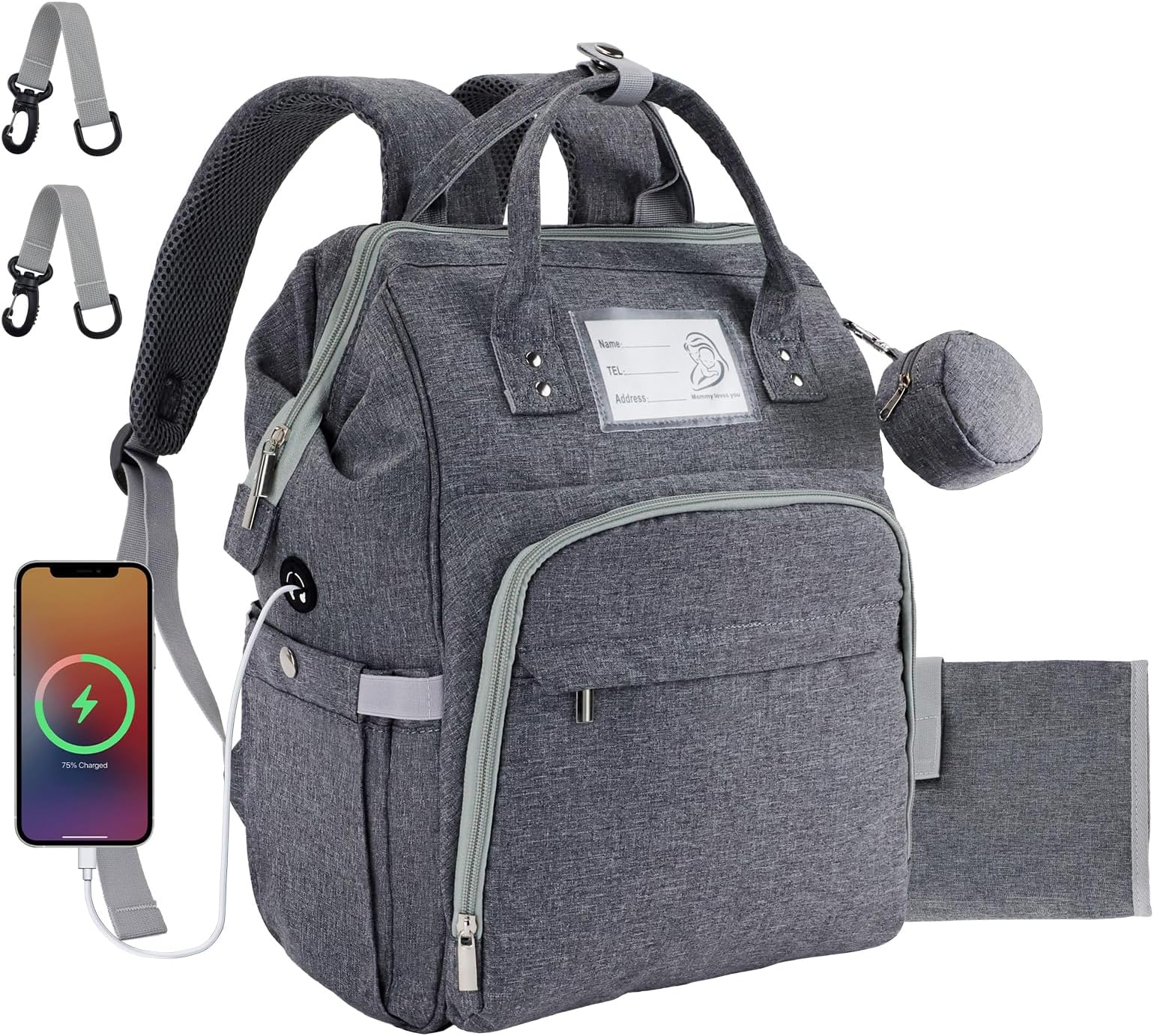 Amazon.com: Tenot Baby Diaper Bag Backpack, Travel Diaper Bags for Baby ...