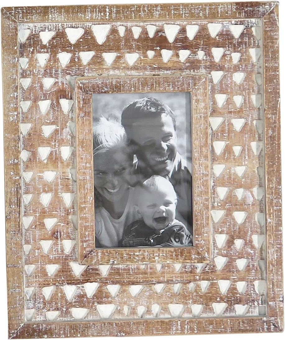 Amazon.com - Foreside Home and Garden Natural 4 x 6 inch Floral Pattern ...