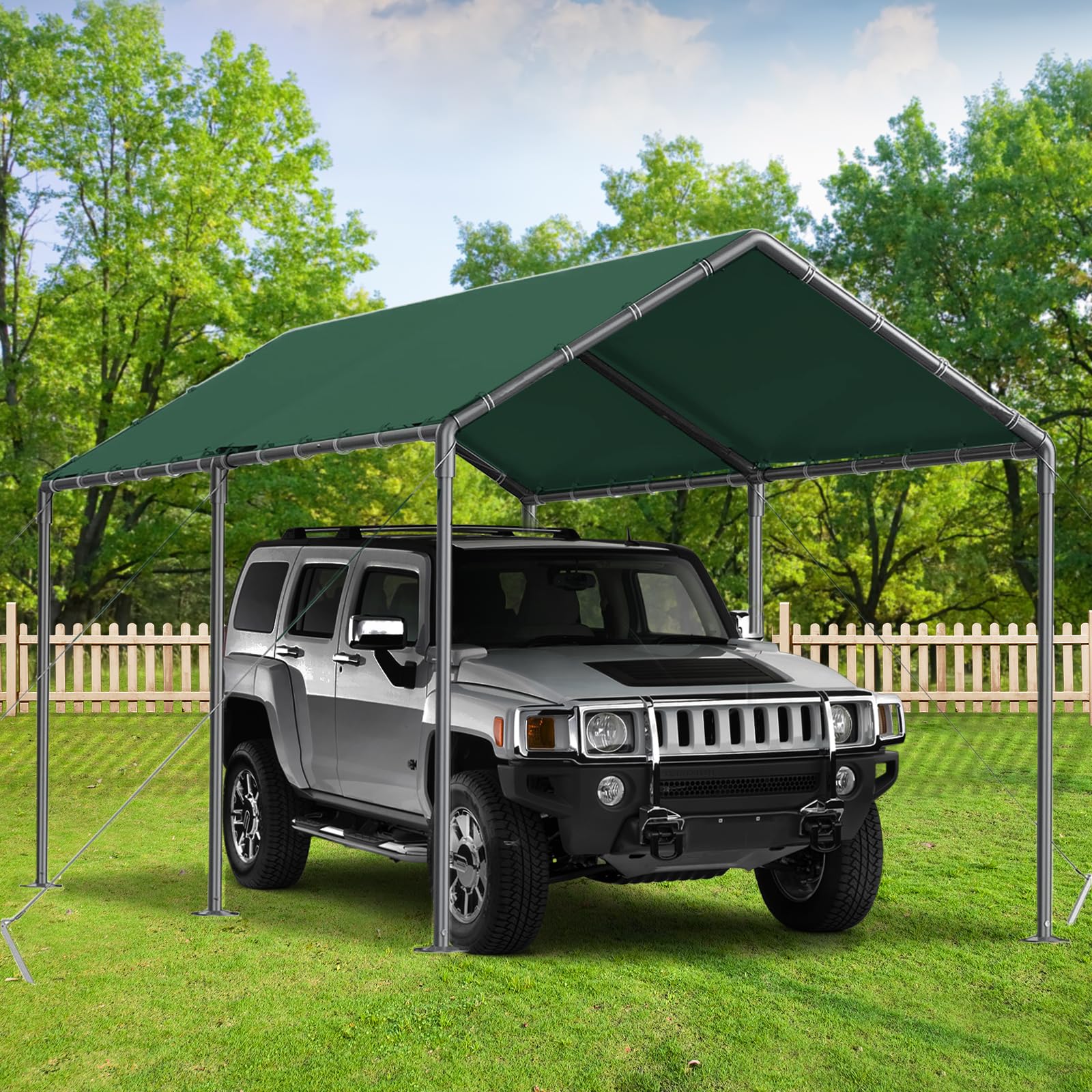 Amazon.com: Outdoor Carport 10x20ft Heavy Duty Car Tent, Portable ...