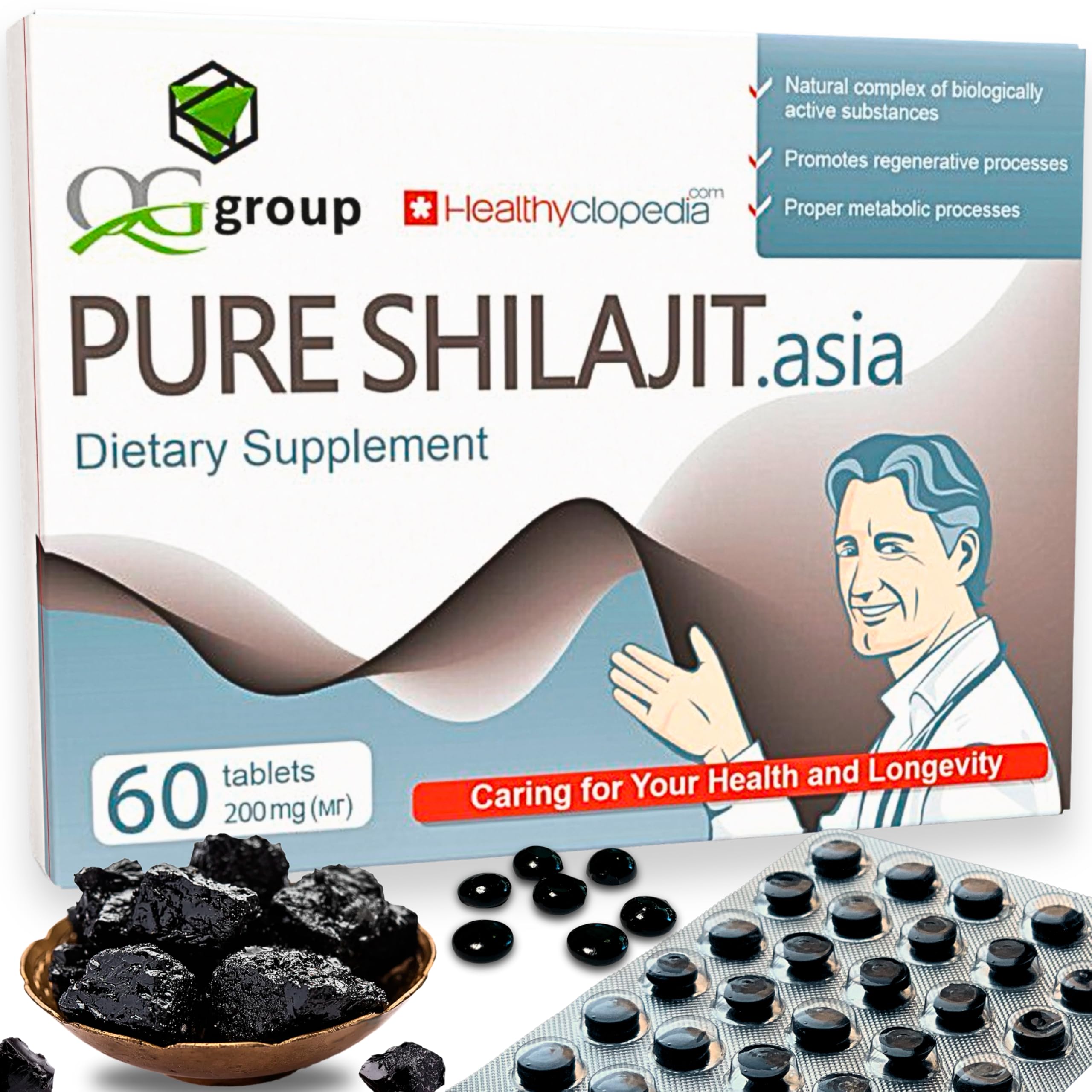 Amazon.com: Natural Pure Shilajit Tablets Analog Raw Resin Mumiyo Dry ...