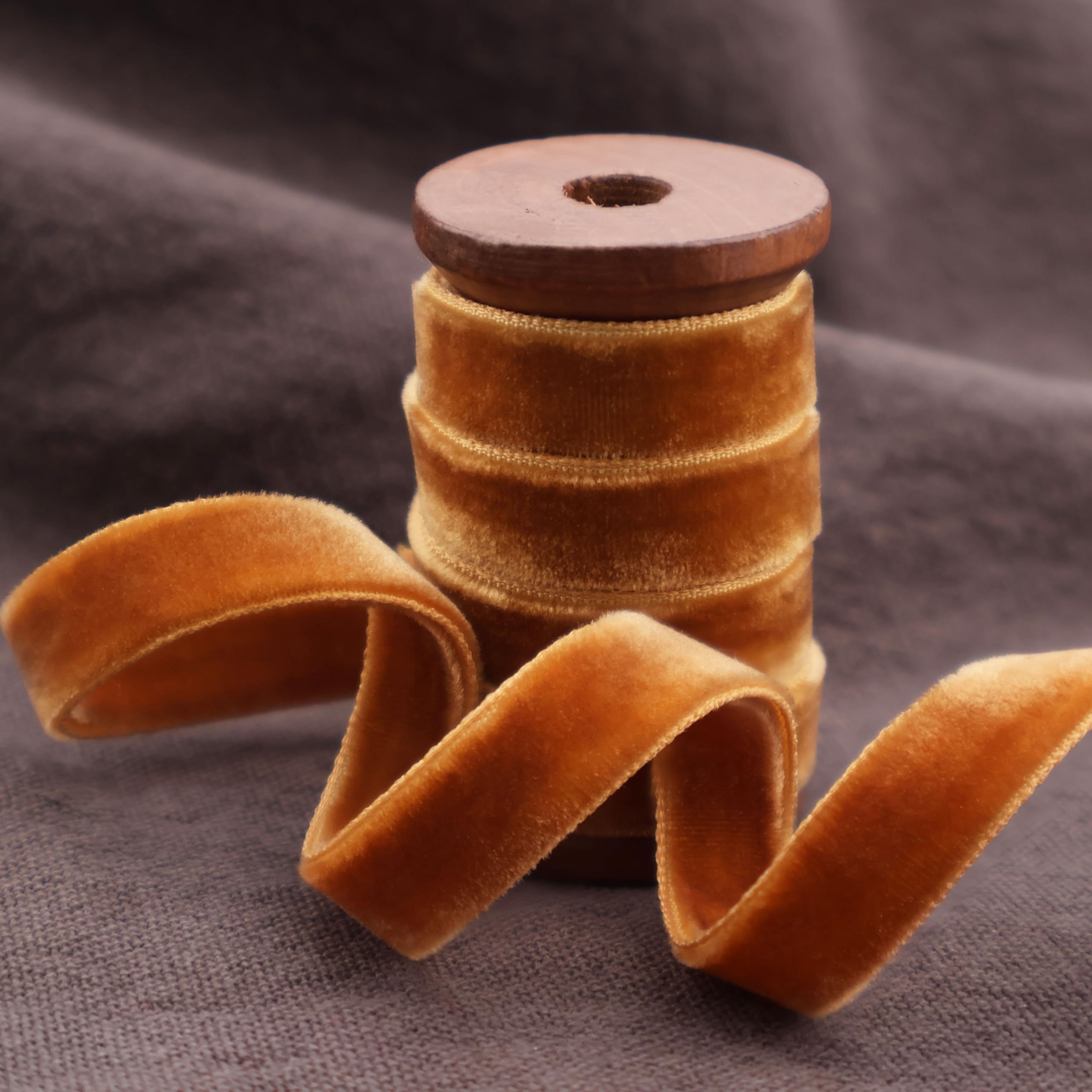 Amazon.com: ZNZAKKA Double Face Velvet Ribbon Brown Velvet Ribbon for ...