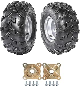 Amazon.com: YC Yier 2pcs 18x9.5-8 18x9.50-8 Tires with Rims 4 Bolt 8 inch Go Kart Wheels w/ 24T ...