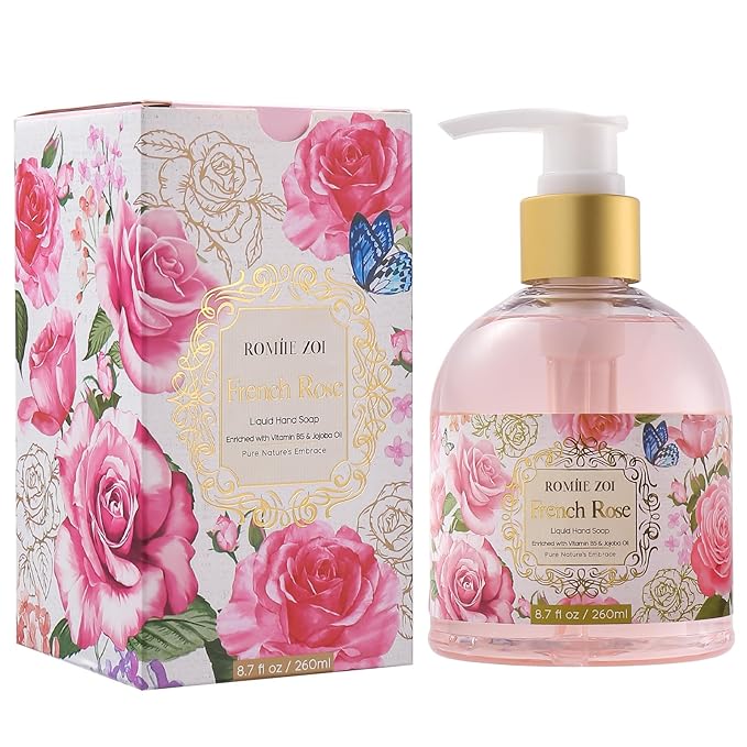 Amazon.com : ROMIIE ZOI Liquid Hand Soap with Gift Box - French Rose ...
