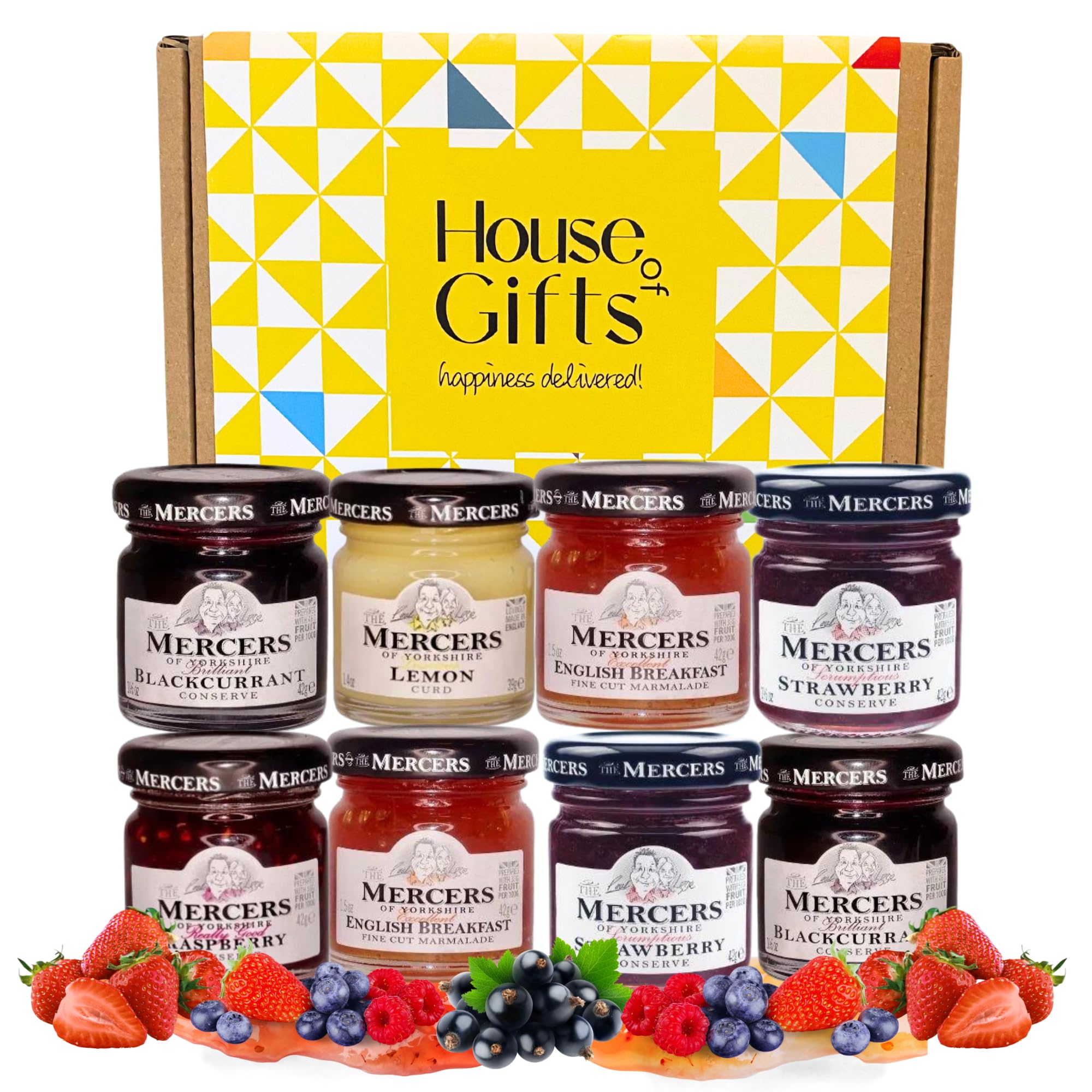 Jams & Marmalade Preserves Tasting Hamper Selection Gift Set With 8x ...