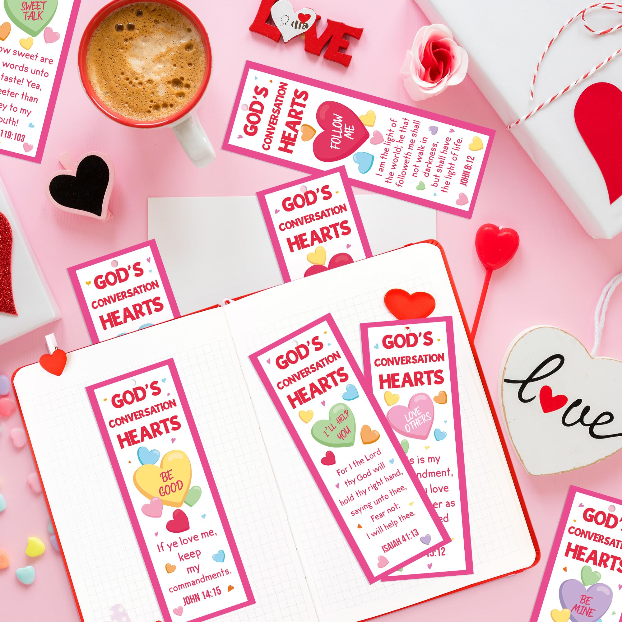Snapklik.com : Valentines Day Bible Verse Bookmarks - 120Pcs Gods ...
