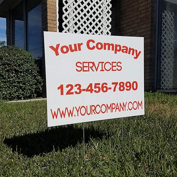 Amazon.com : Custom Full-Color Yard or Lawn Signs Double-Sided ...