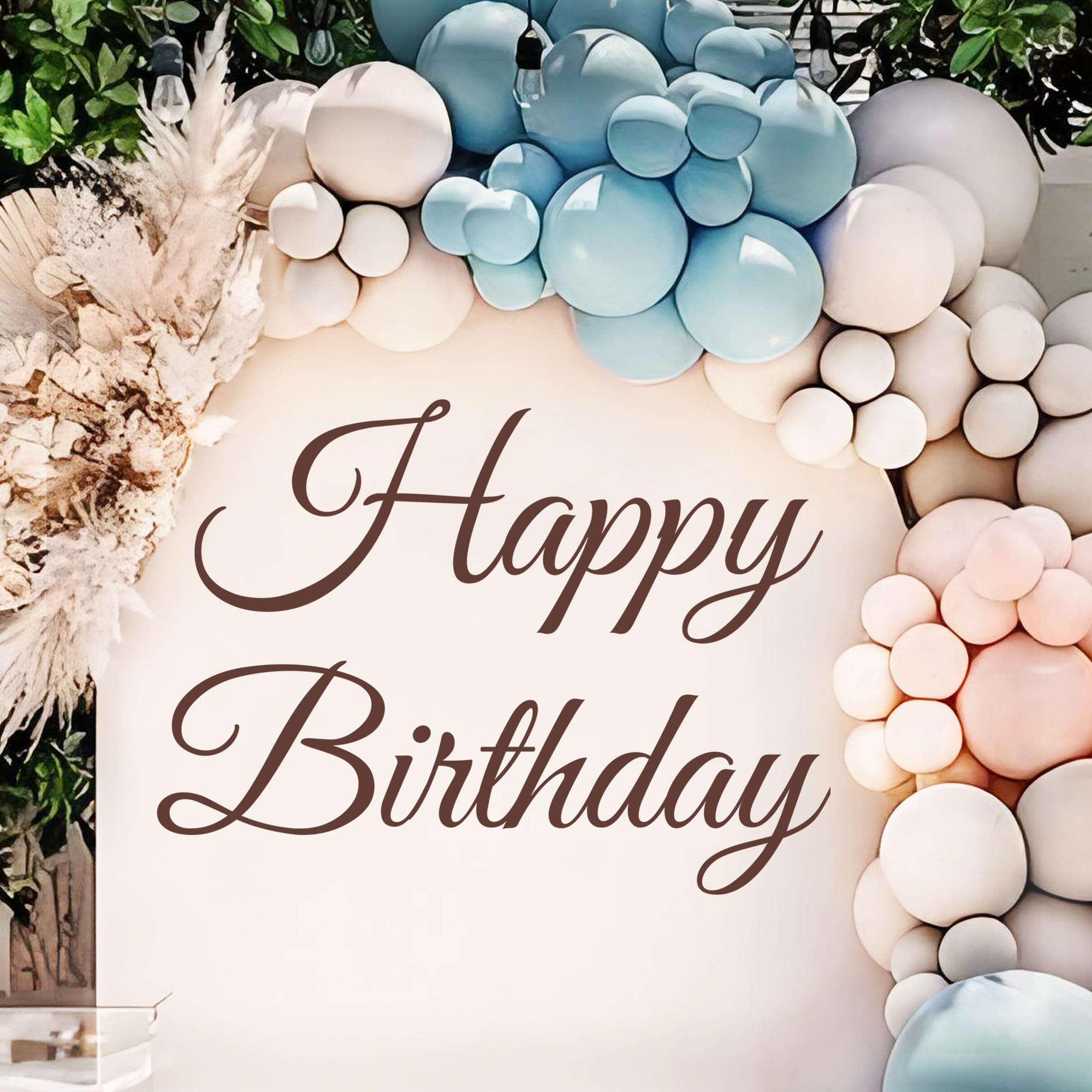 Amazon.com: Happy Birthday Decal for Balloon Arch Large PVC Happy ...