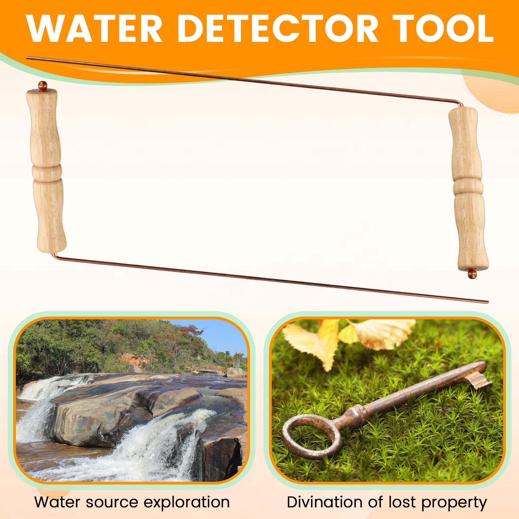 Ghost Hunters 2Pcs Dowsing Rod Copper Divining Rod Flexible Rotation ...