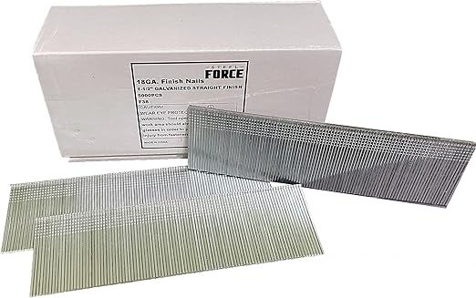 Steel Force F38 18 Gauge Brad Nails, 1-1/2-Inch 18GA Brad Nails, Galvanized Nail Gun Nails for ...