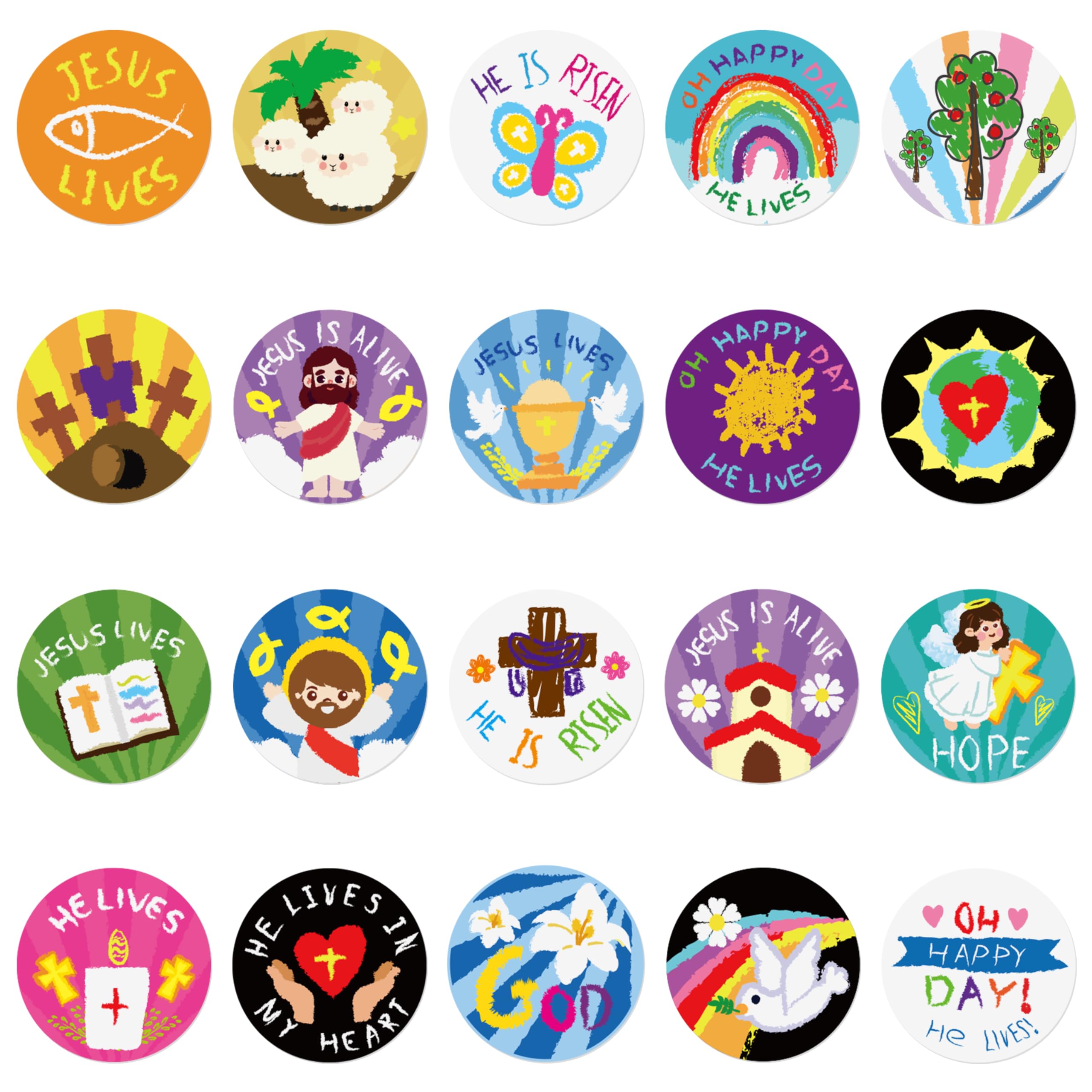 Snapklik.com : Easter Kids Stickers Sheets - 600pcs Easter Christian ...