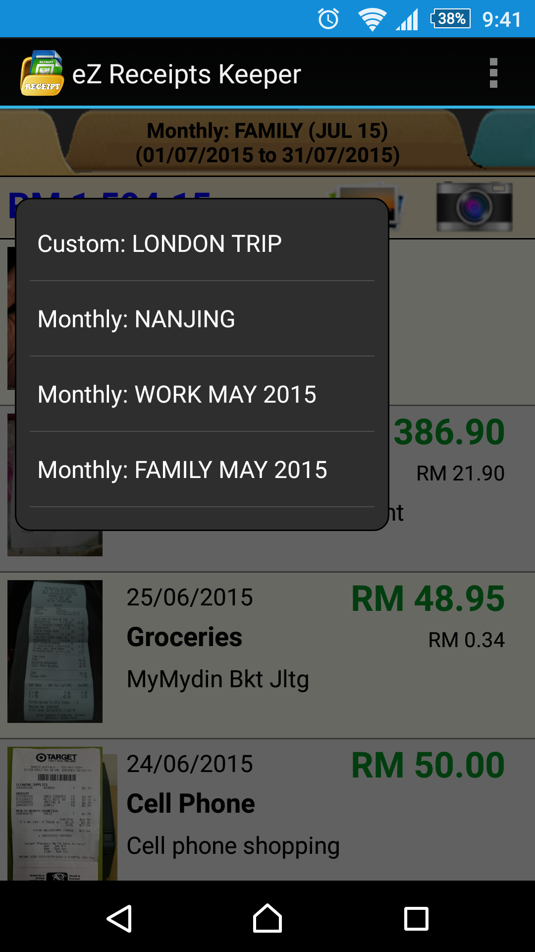 eZ Receipts Keeper - App on Amazon Appstore