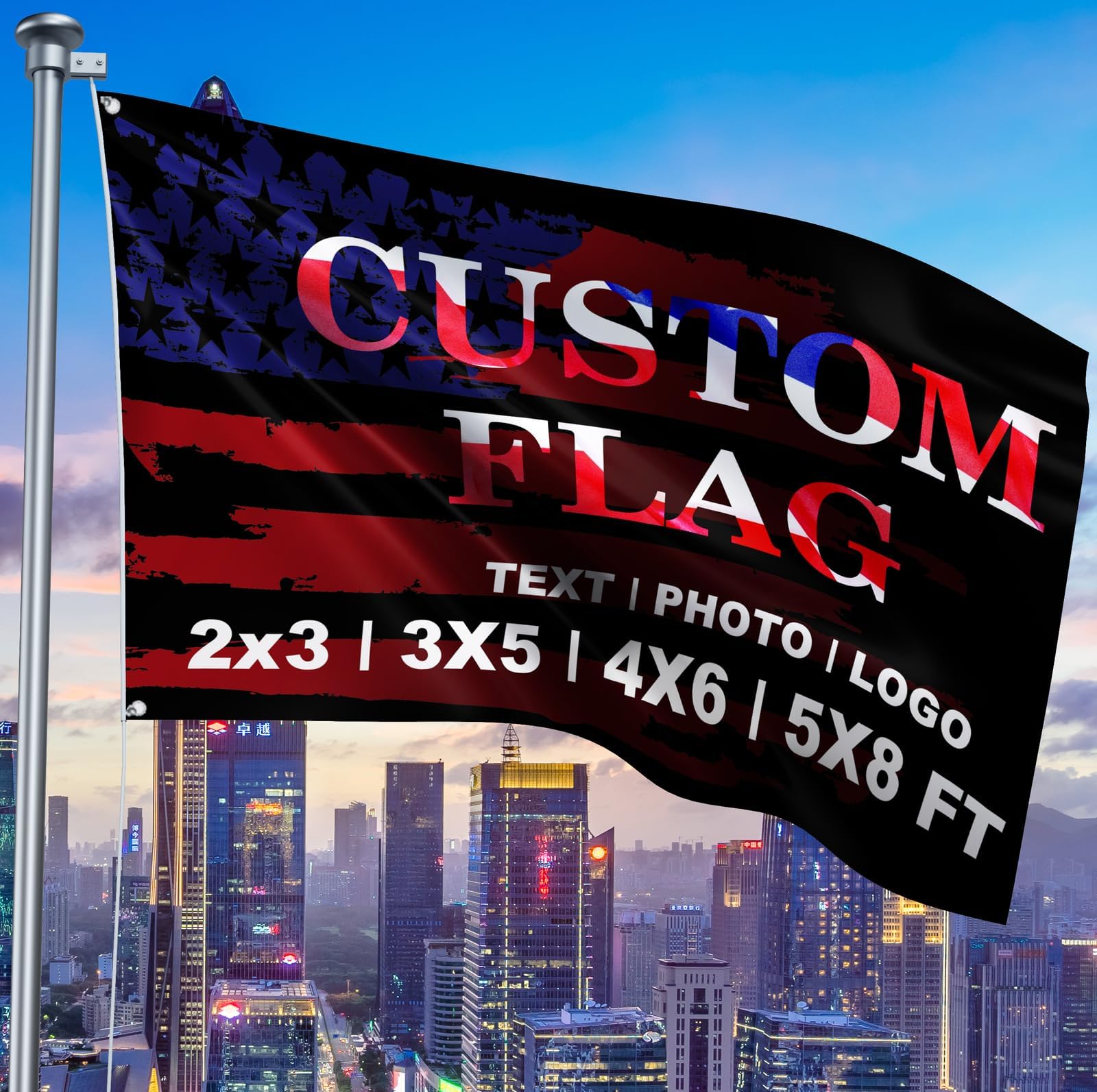 Amazon.com : Custom Flag 2x3 Ft Double Sided For Outdoors - Design Your ...