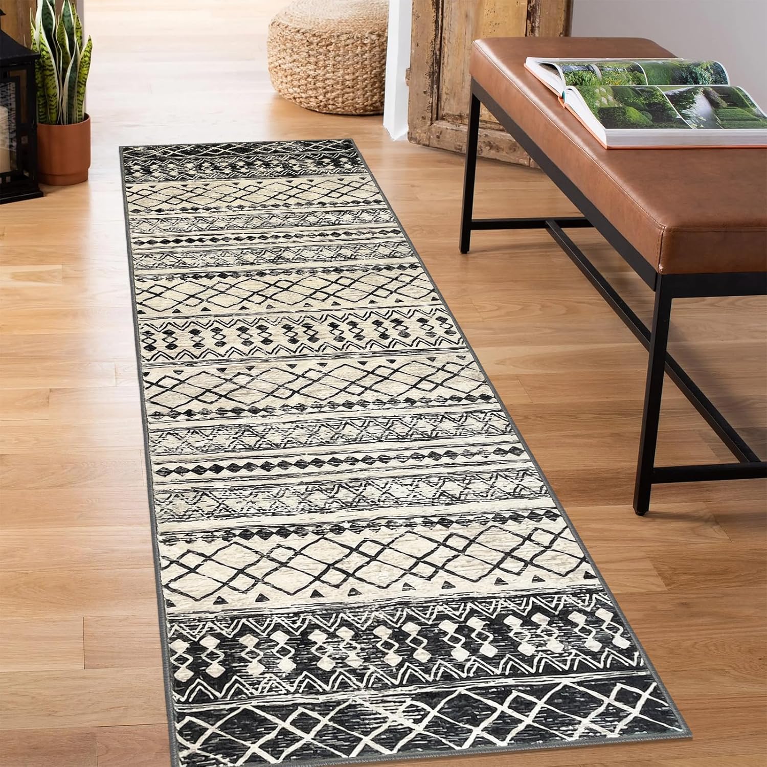 Amazon.com: KUTA Moroccan Washable Runner Rugs 2x5, Non-Slip Vintage ...