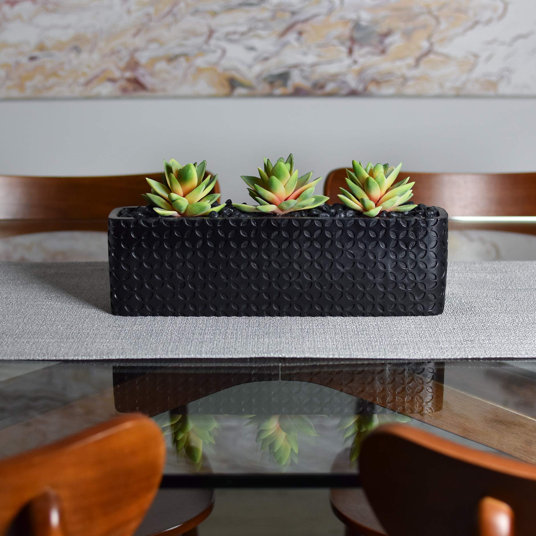 SEEKO Centerpiece Table Decorations - Coffee Table Décor & Dining Room Décor - Potted Faux ...