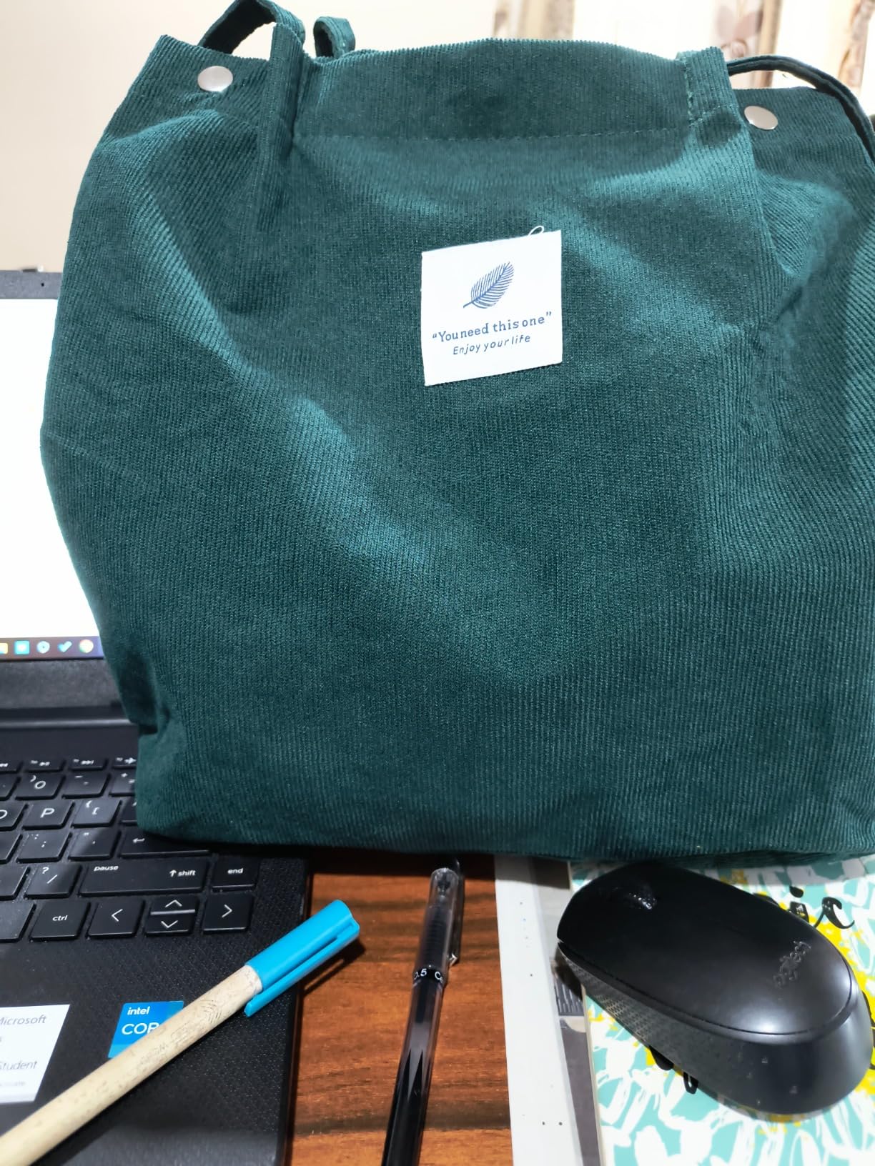 Buy Street27 Korean Canvas Corduroy Tote Bag Casual Work Shoulder ...