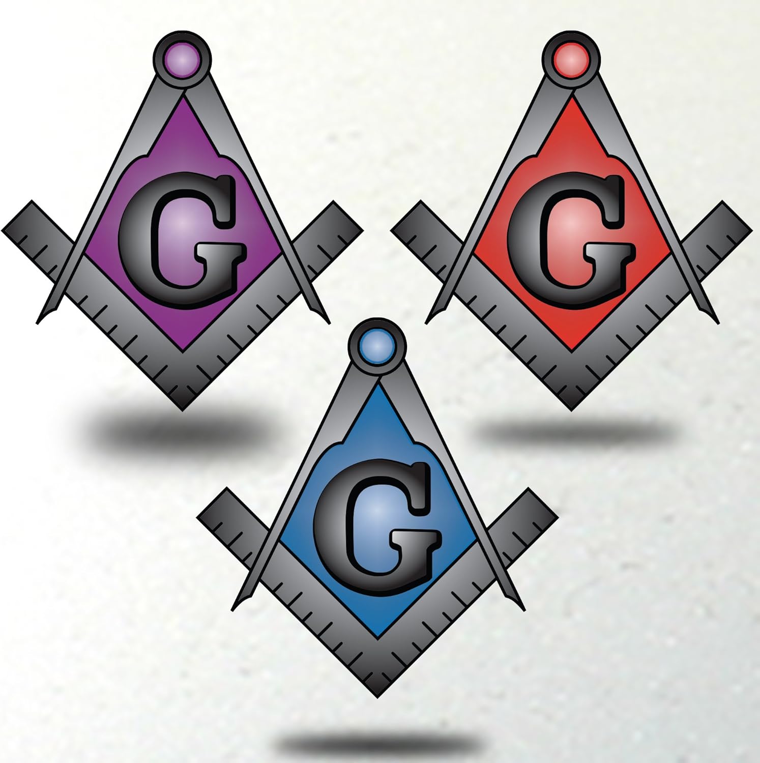 Amazon.com: 3 Pack Freemason Decals – Bumper Stickers Complete with ...