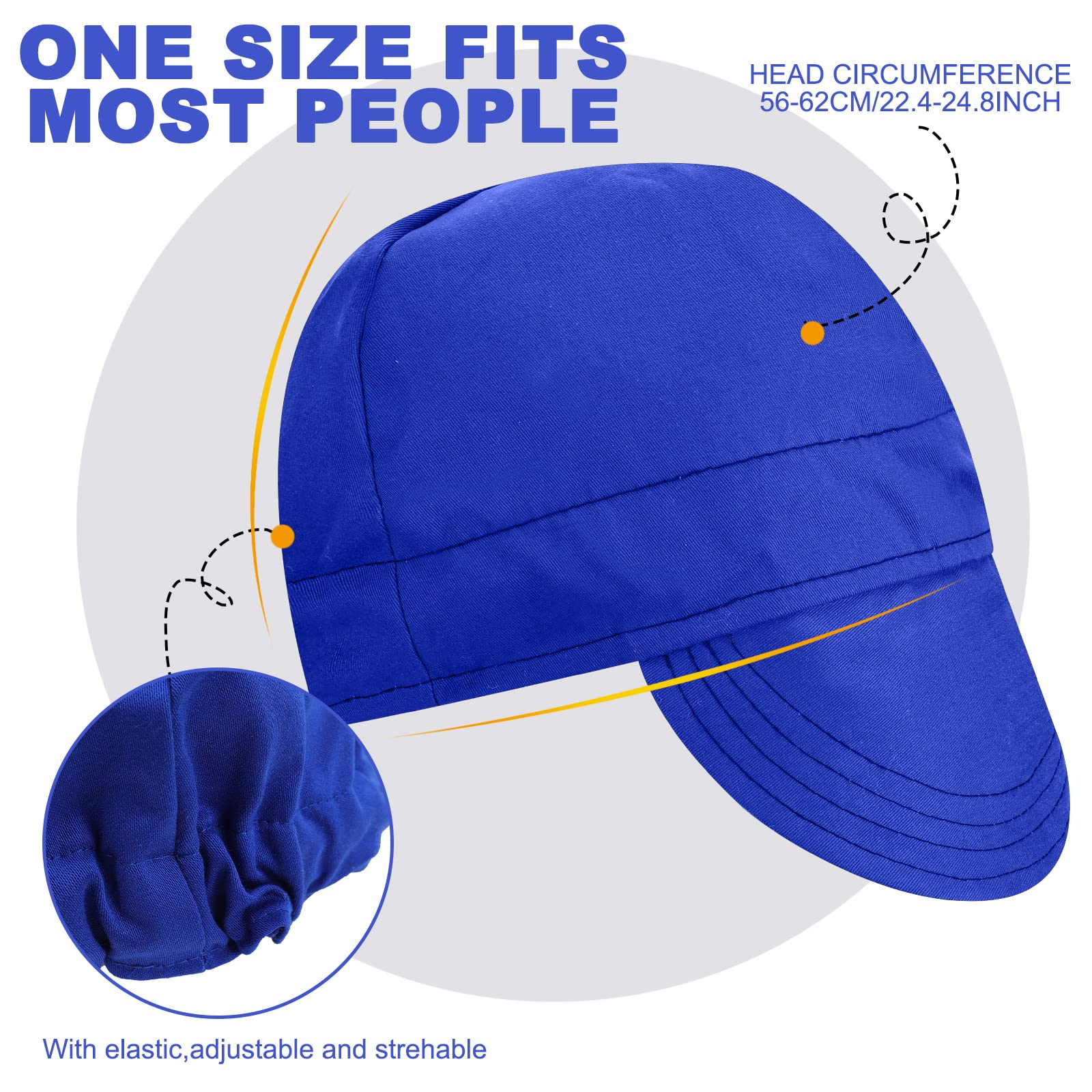 Snapklik.com : Janmercy 2 Pcs Welding Caps For Men Flame Resistant ...