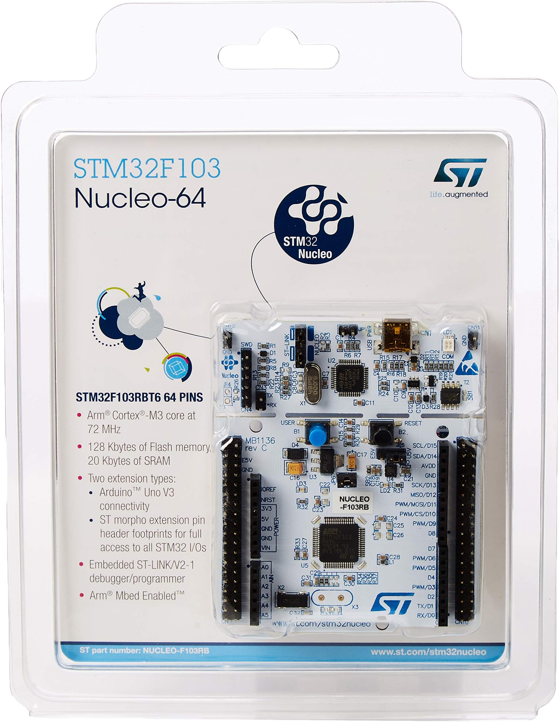 Nucleo F411re Stm32 Nucleo 64 Development Board With Stm32f411re Mcu Supports