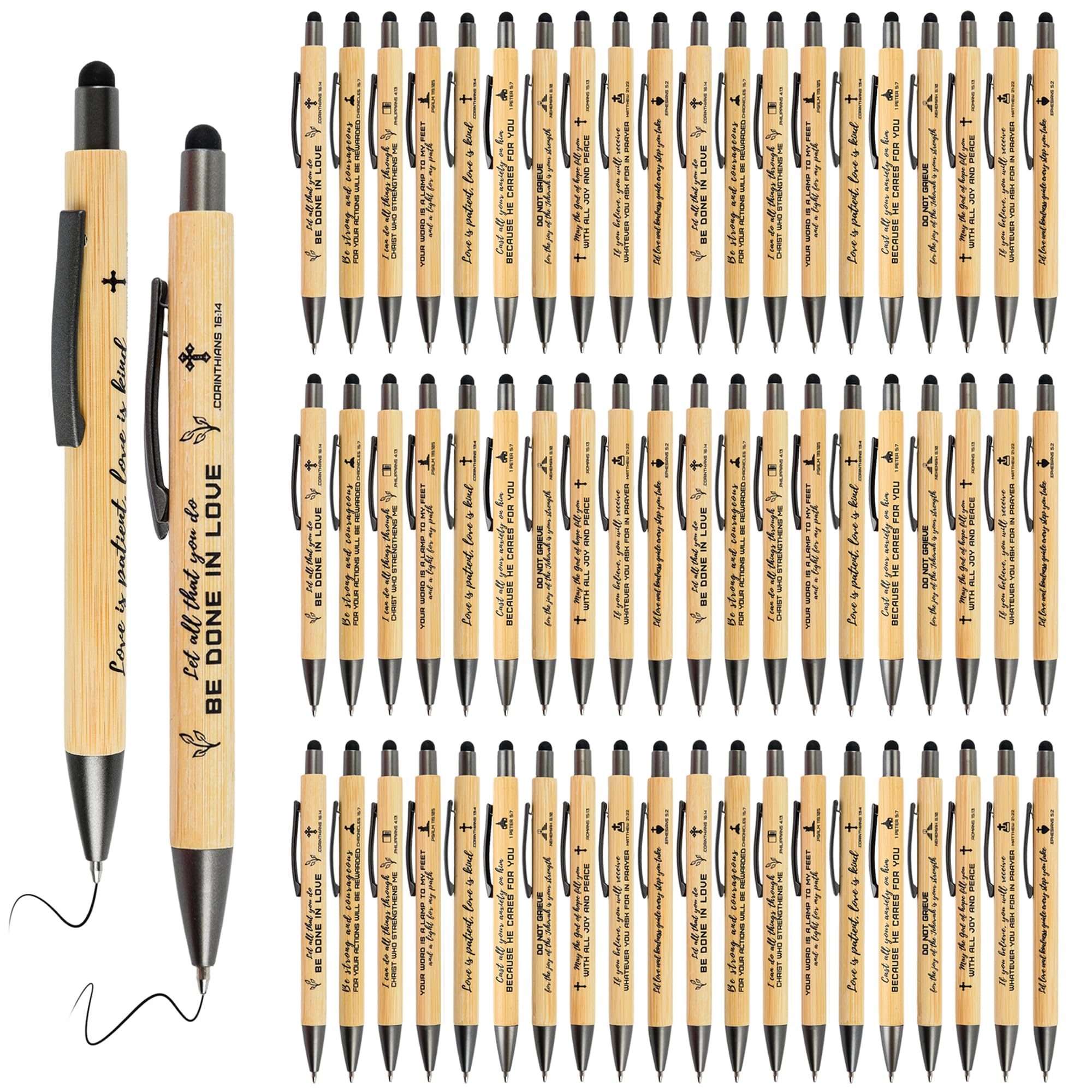 Amazon.com : INSADA Bible Inspirational Stylus Pens Bulk Christian Pens ...
