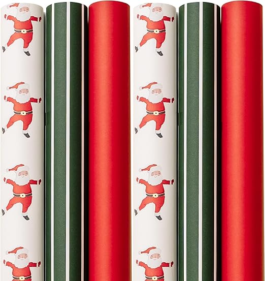 Amazon.com: Merry Market Christmas Wrapping Paper Rolls, Premium Matte ...