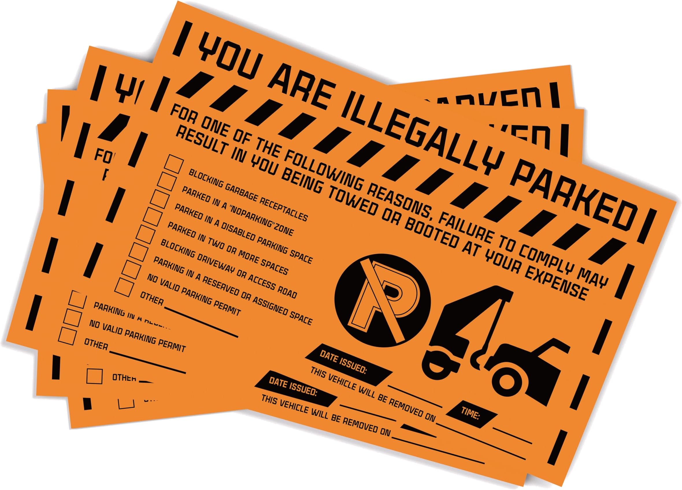 Amazon.com: Chivertion 100 Pack Parking Violation Stickers Tow Warning ...
