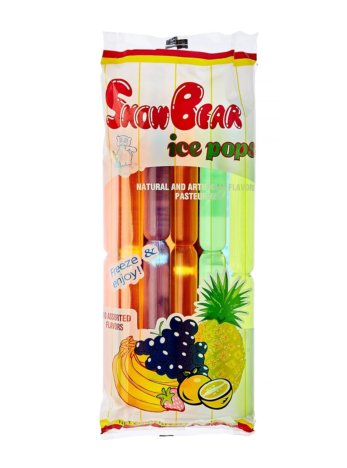 Amazon.com : Snow Bear Ice Pops, 17.6 Fluid Ounce (Pack of 15 ...