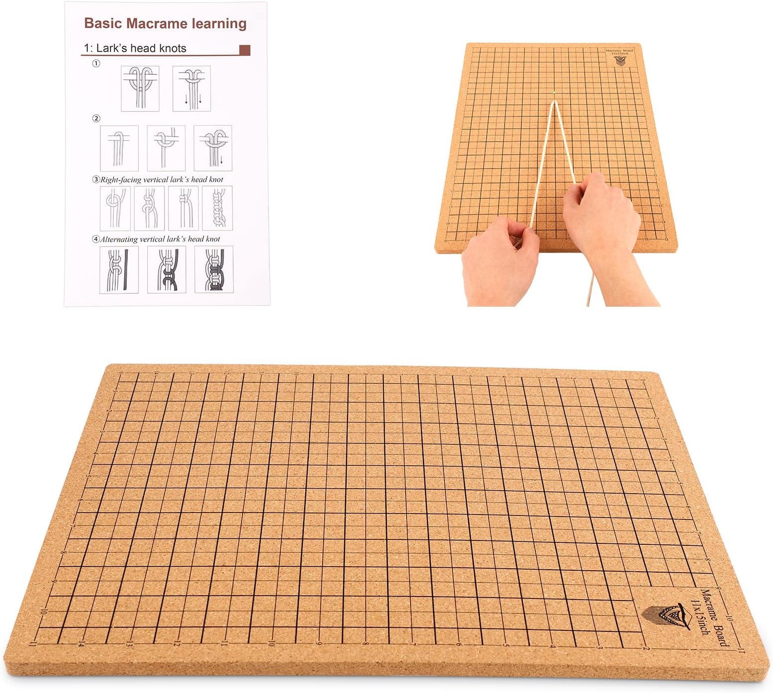 Amazon.com: 12x16" Macrame Board Large Cork Macrame Cork Board Double ...