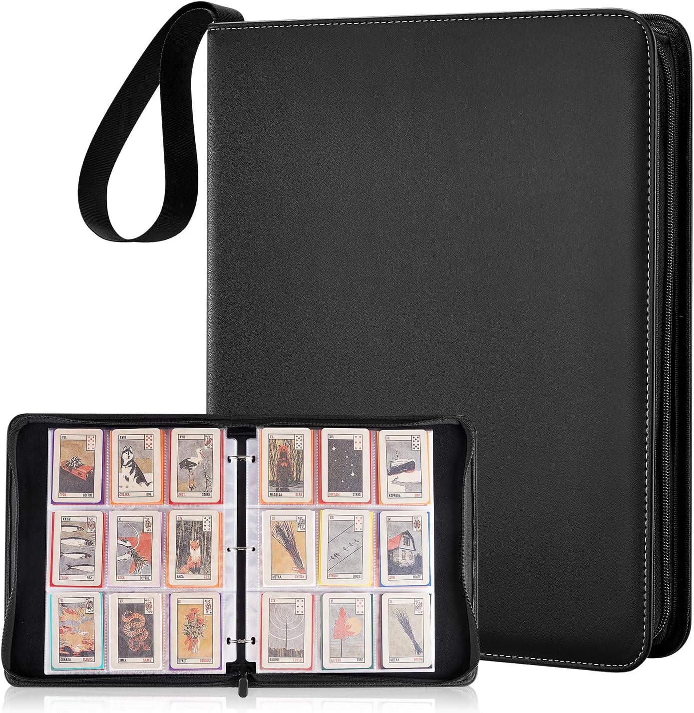 Amazon.com: 9 Pocket Card Binder, 900 Premium Zip Trading Card Binder ...