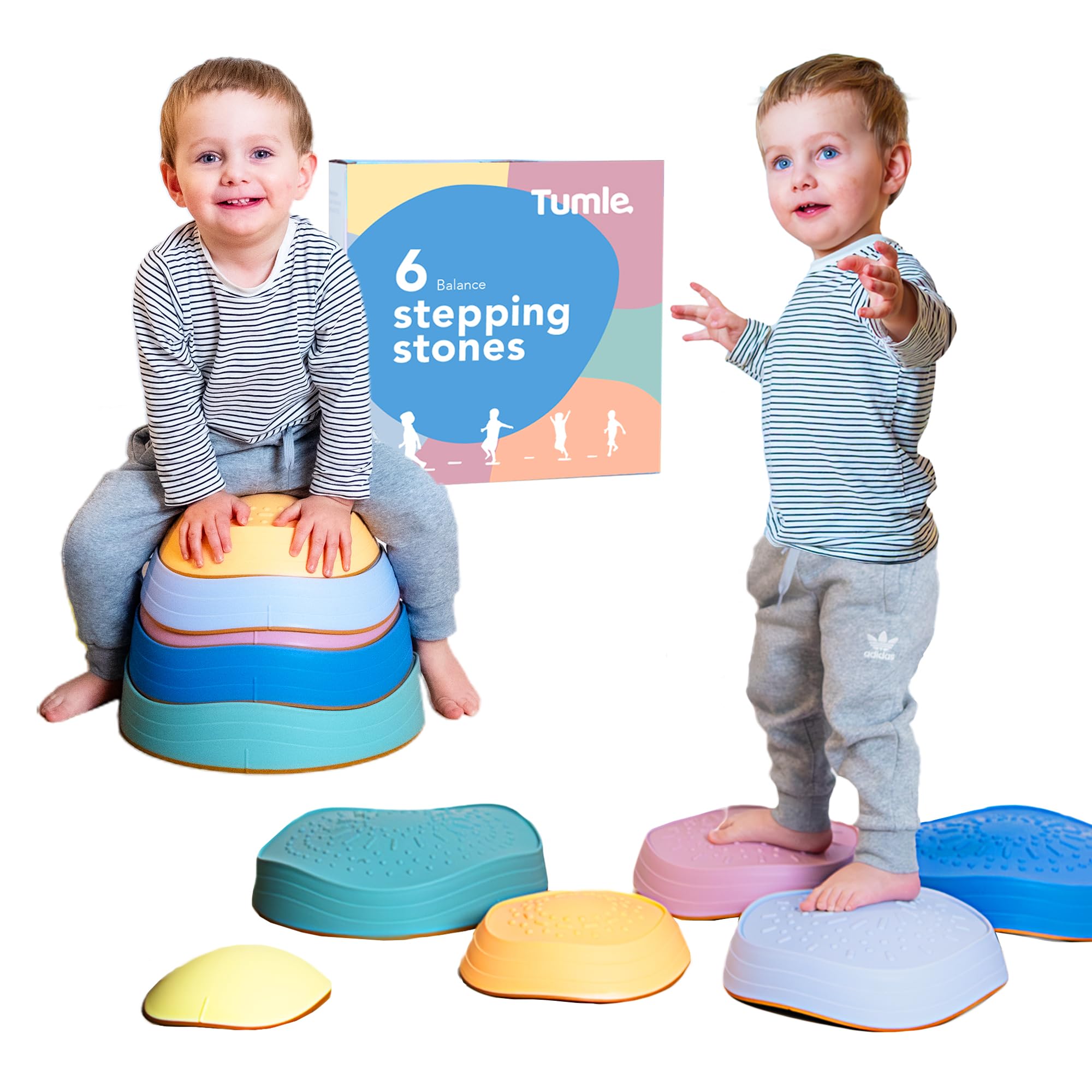 Amazon.com: Balance Stepping Stones for Kids 6 pcs - Toddler Stepping ...